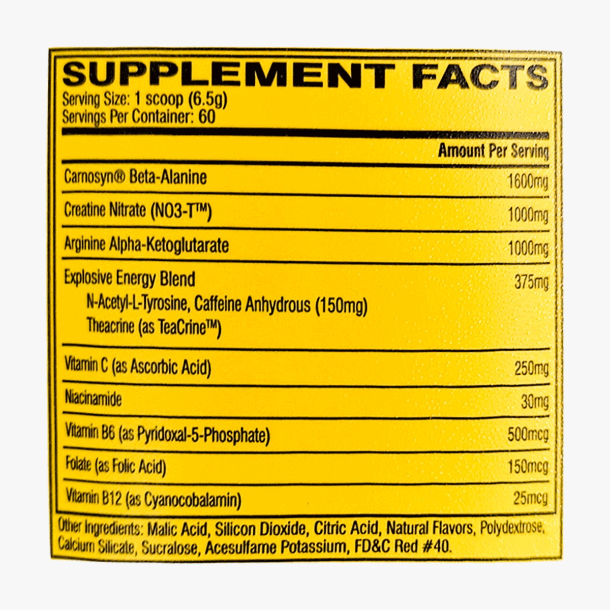 C4 Pre Workout Nutrition Facts | EOUA Blog